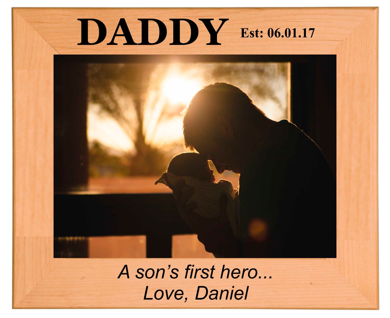 Father's Day Personalized Daddy Picture Frame A Son's - Etsy