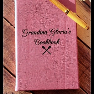 RECIPE JOURNAL, Book, Personalized Leather Recipe, Engraved Gift, Lined ...