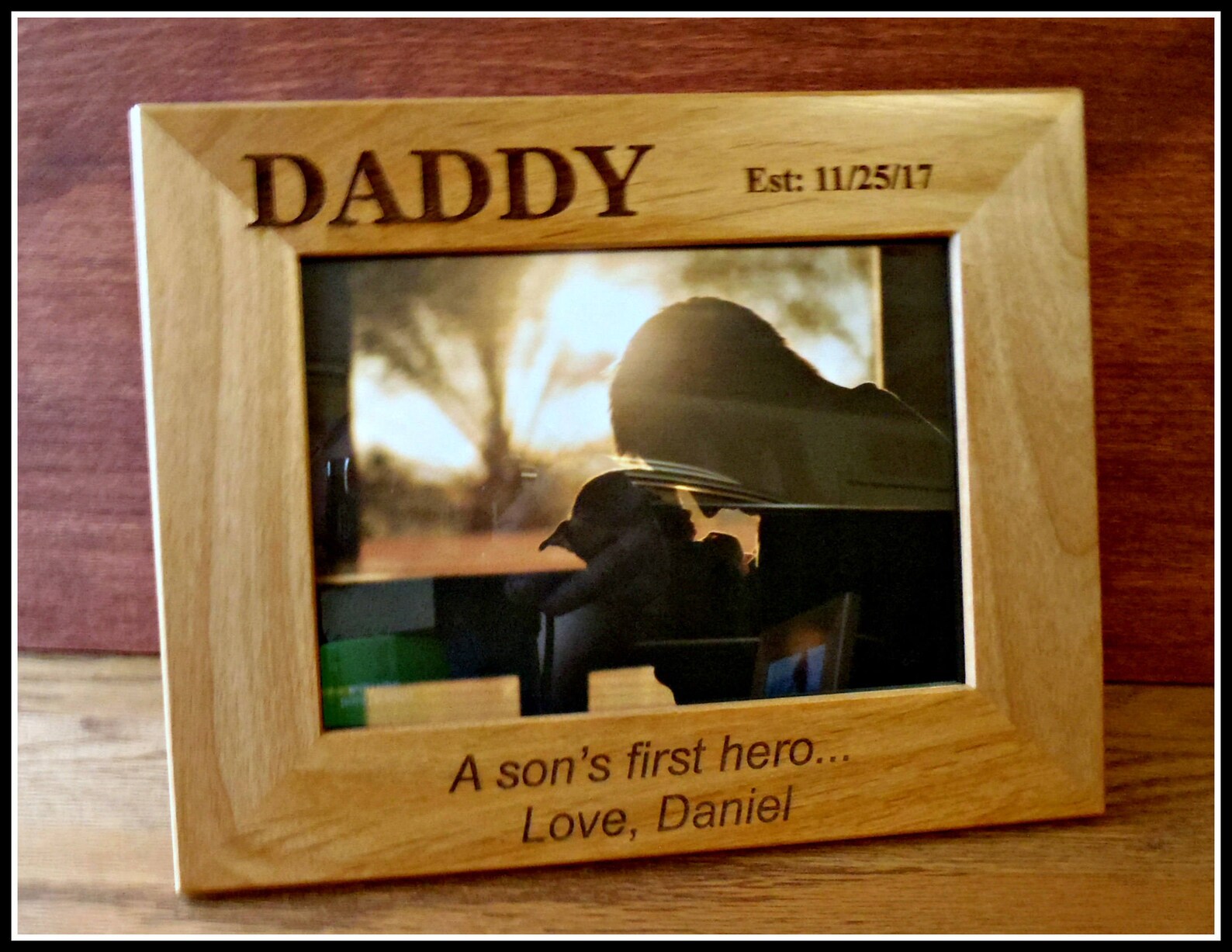 Father's Day Personalized Daddy Picture Frame A Son's - Etsy