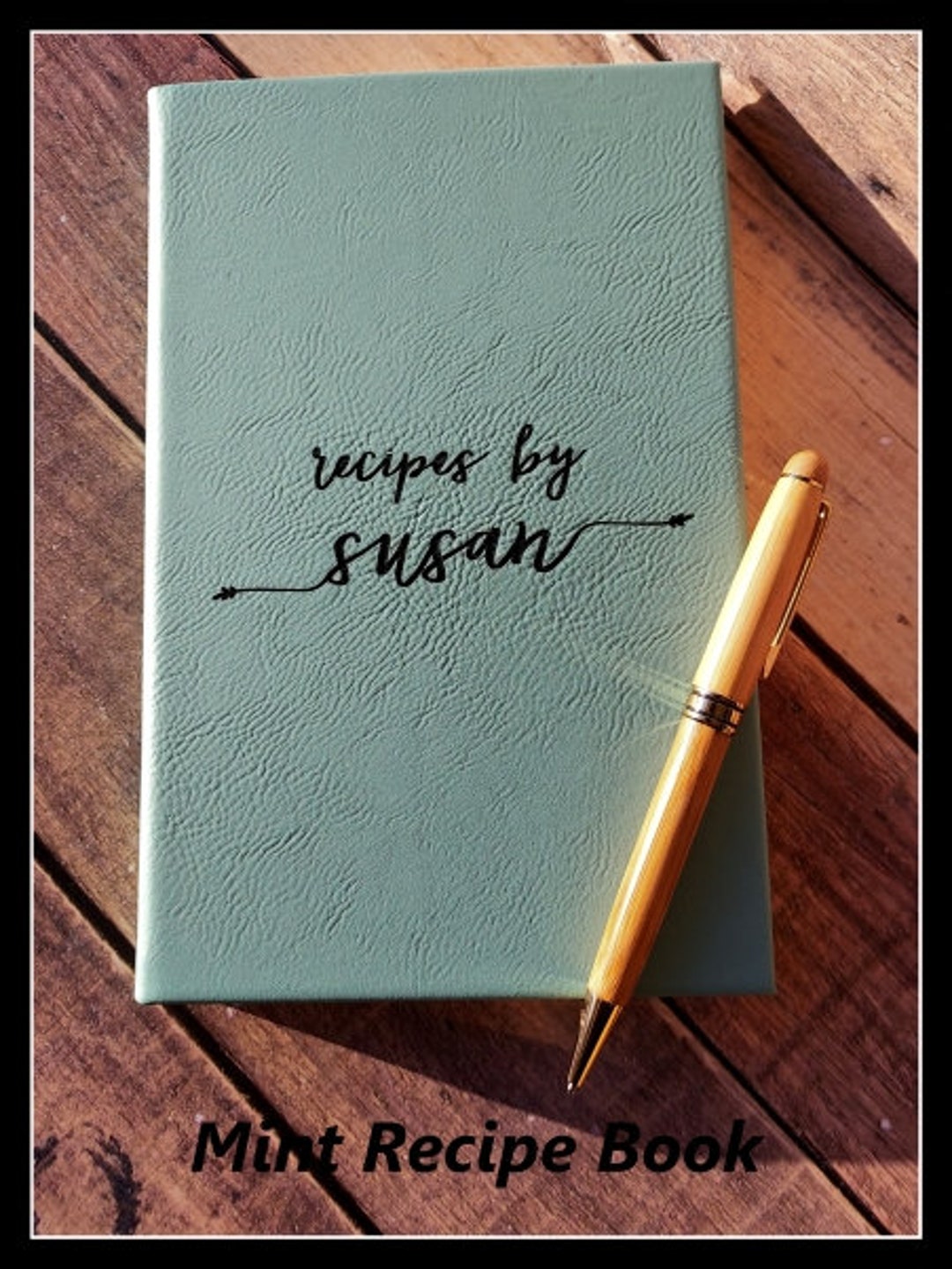 RECIPE JOURNAL, Book, Personalized Leather Recipe, Engraved Gift, Lined ...