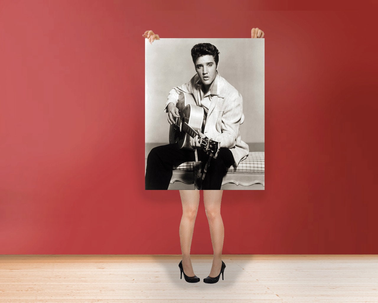 Elvis Presley Classic Art Print Poster Rolled Cotton Matt - Etsy
