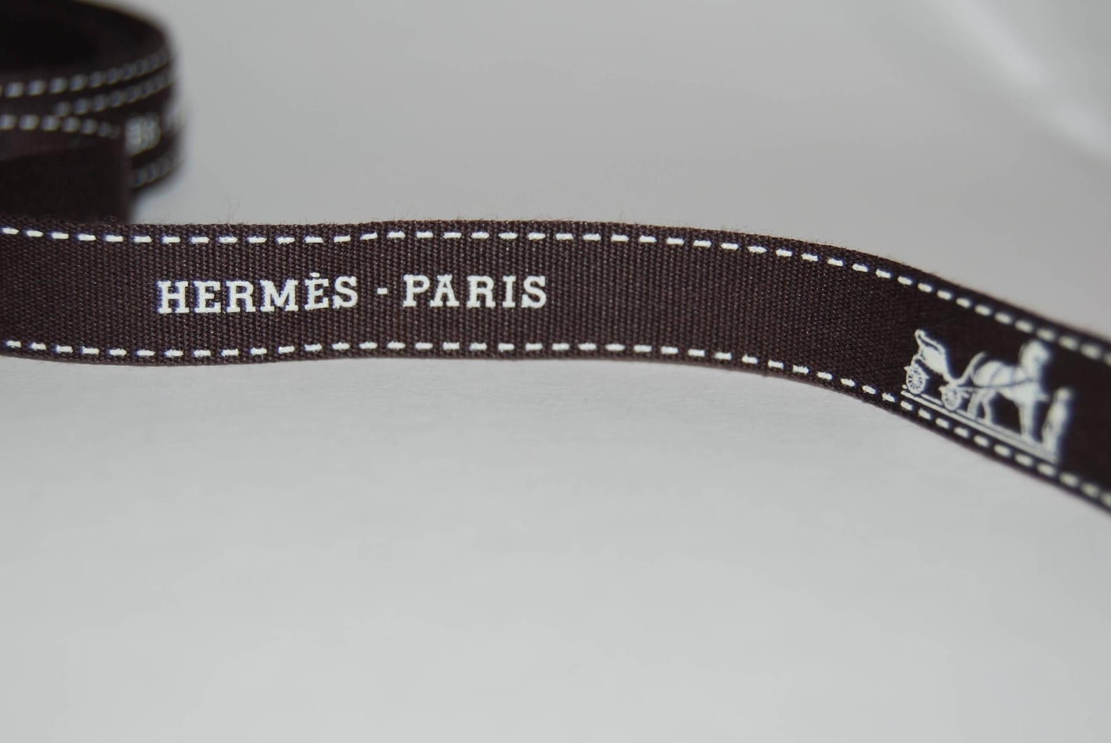 Authentic HERMES Paris Classic Brown Signature Ribbon for | Etsy