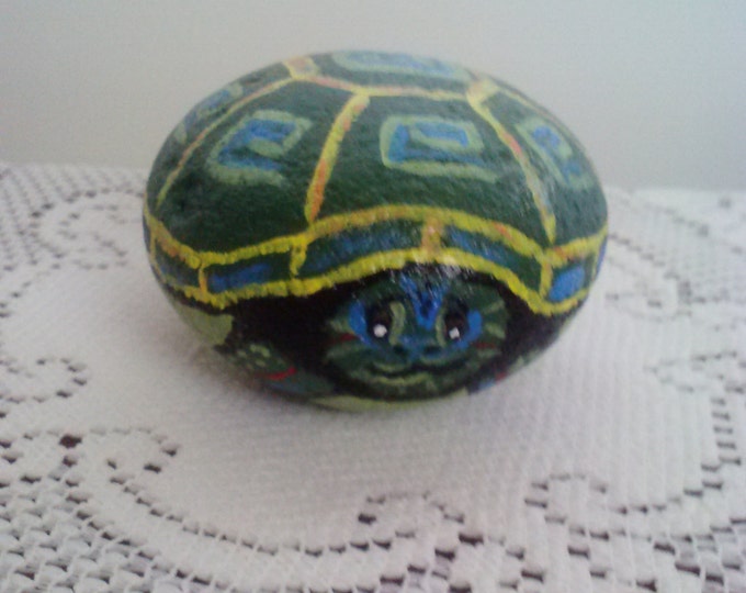 Beautiful Box Turtle Acrylic Rock Painting Ready to Live in - Etsy