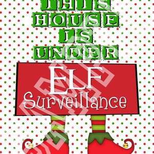 8x10 Elf Surveilance Christmas Sign. - Etsy