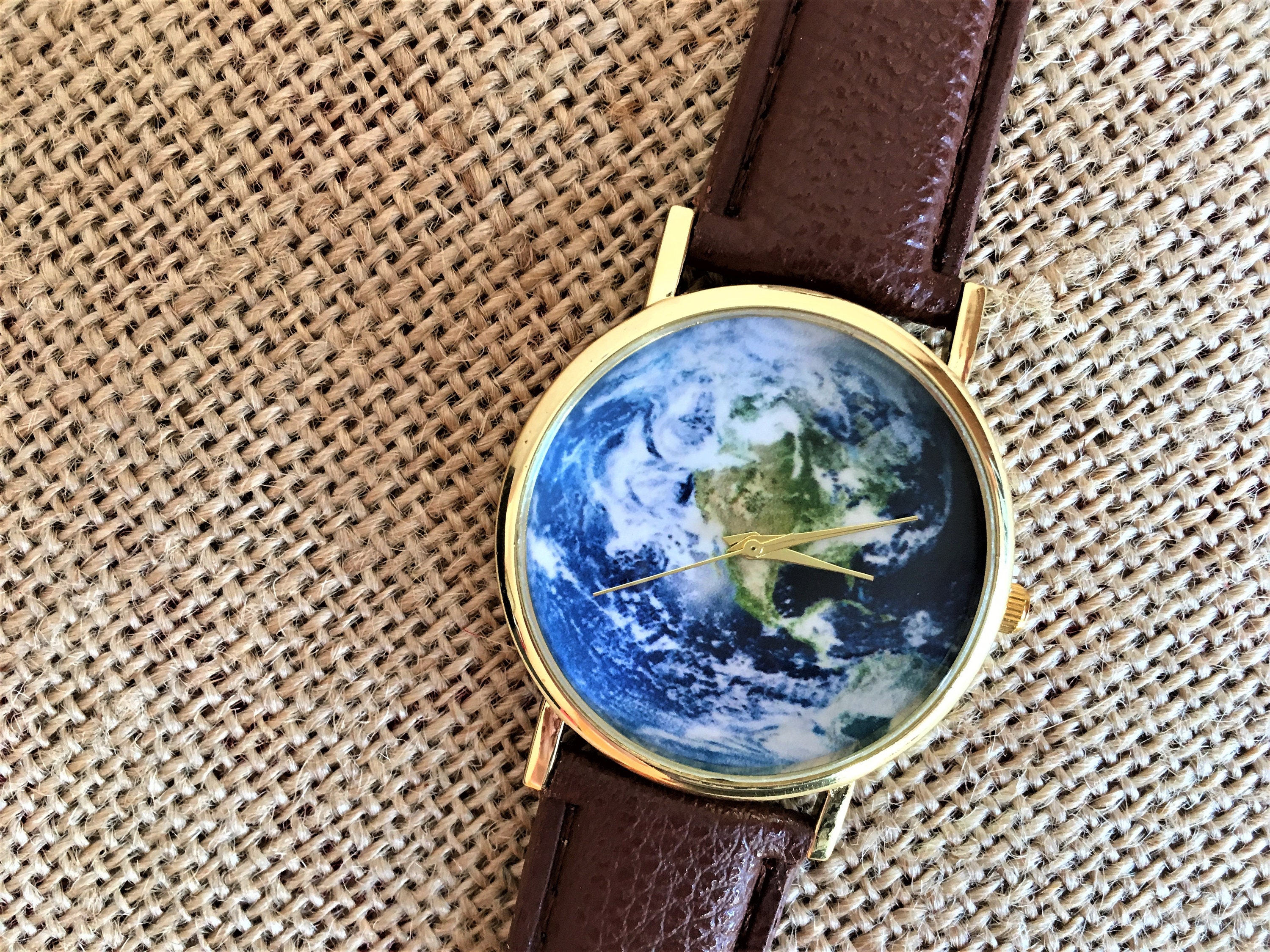 Globe Watch Personalized Watch Engraved Watch Earth Watch - Etsy