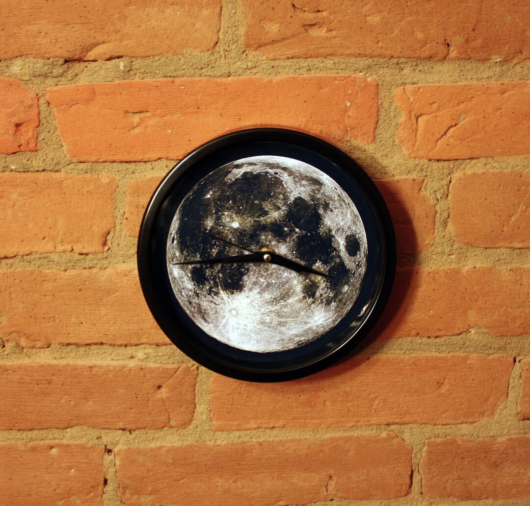 Moon Wall Clock Space Clock Home Decormontre Hommerelojes - Etsy