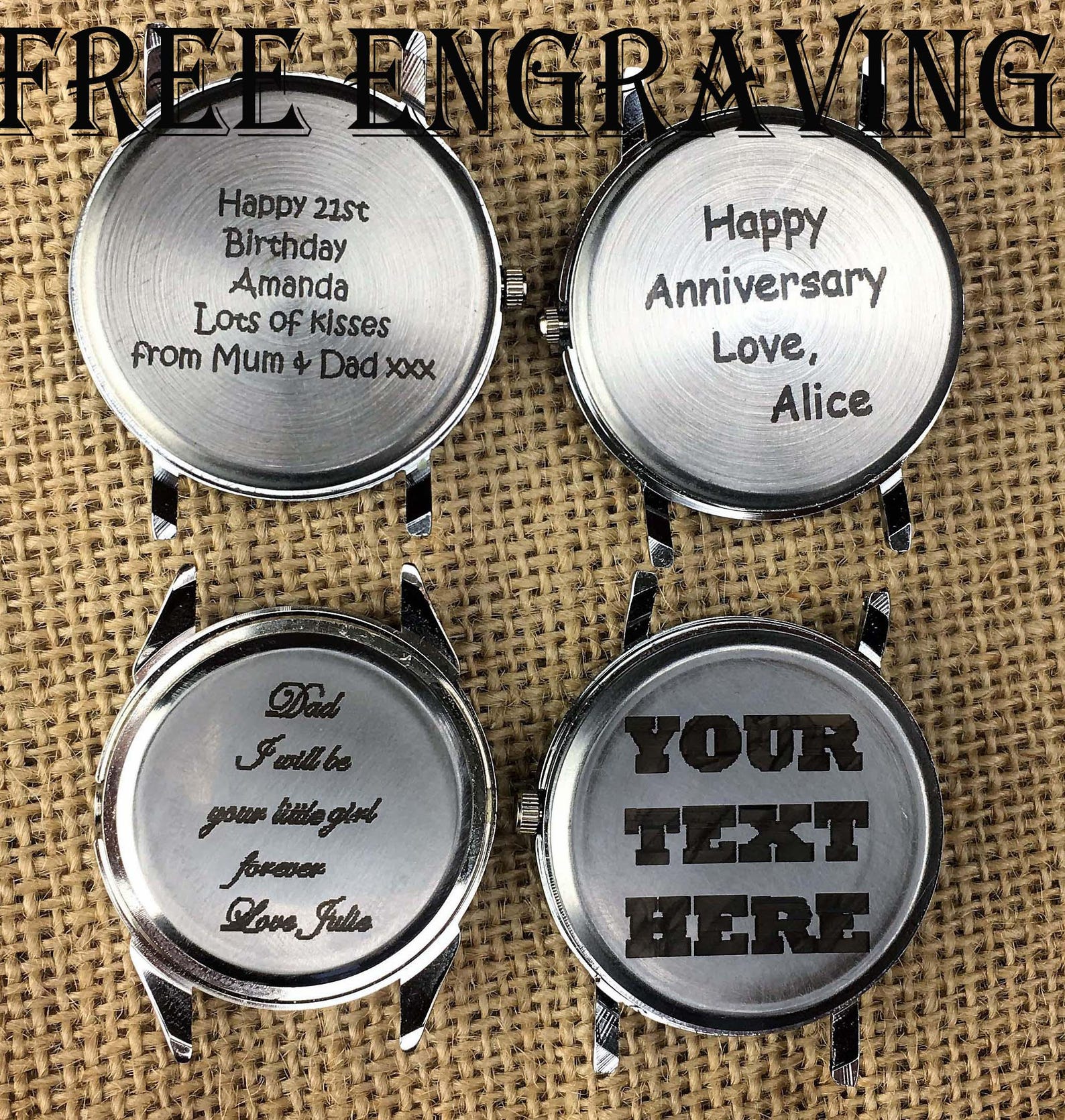 Free Engraving Watch, Wrist Watches, Who Cares, I'm Late Anyways ...