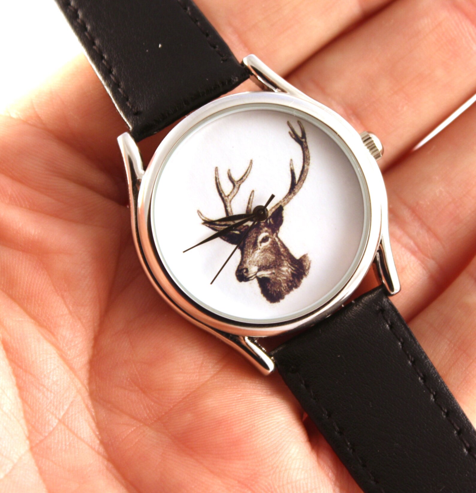 Watch, Deer Watch, Vintage Syle Leaher Watch, Men's Watch, Women Watch ...