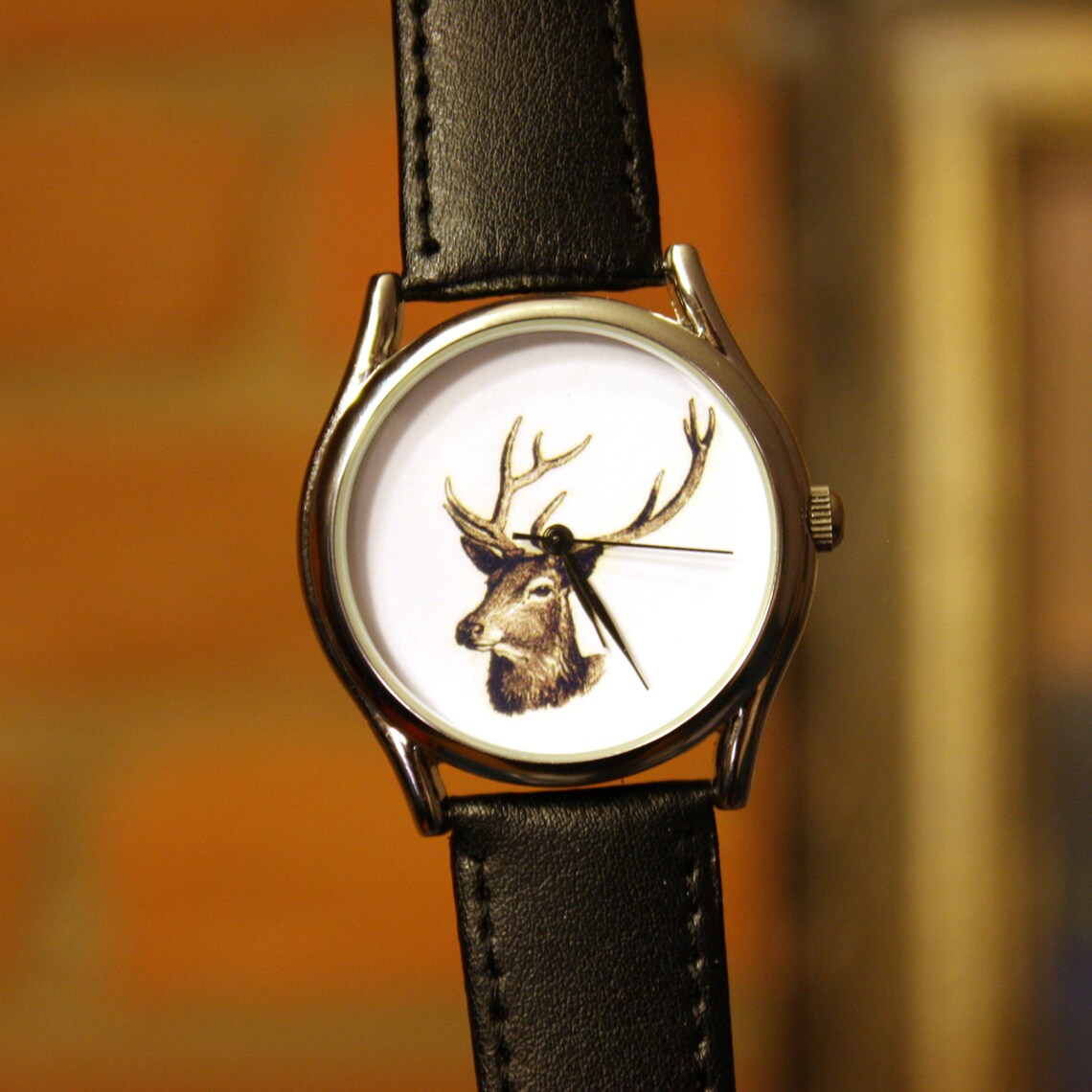 Watch, Deer Watch, Vintage Syle Leaher Watch, Men's Watch, Women Watch ...