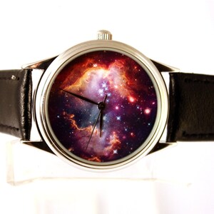 Space Watch, Wrist Watch With Space Hubble Photo Galaxymontre ...