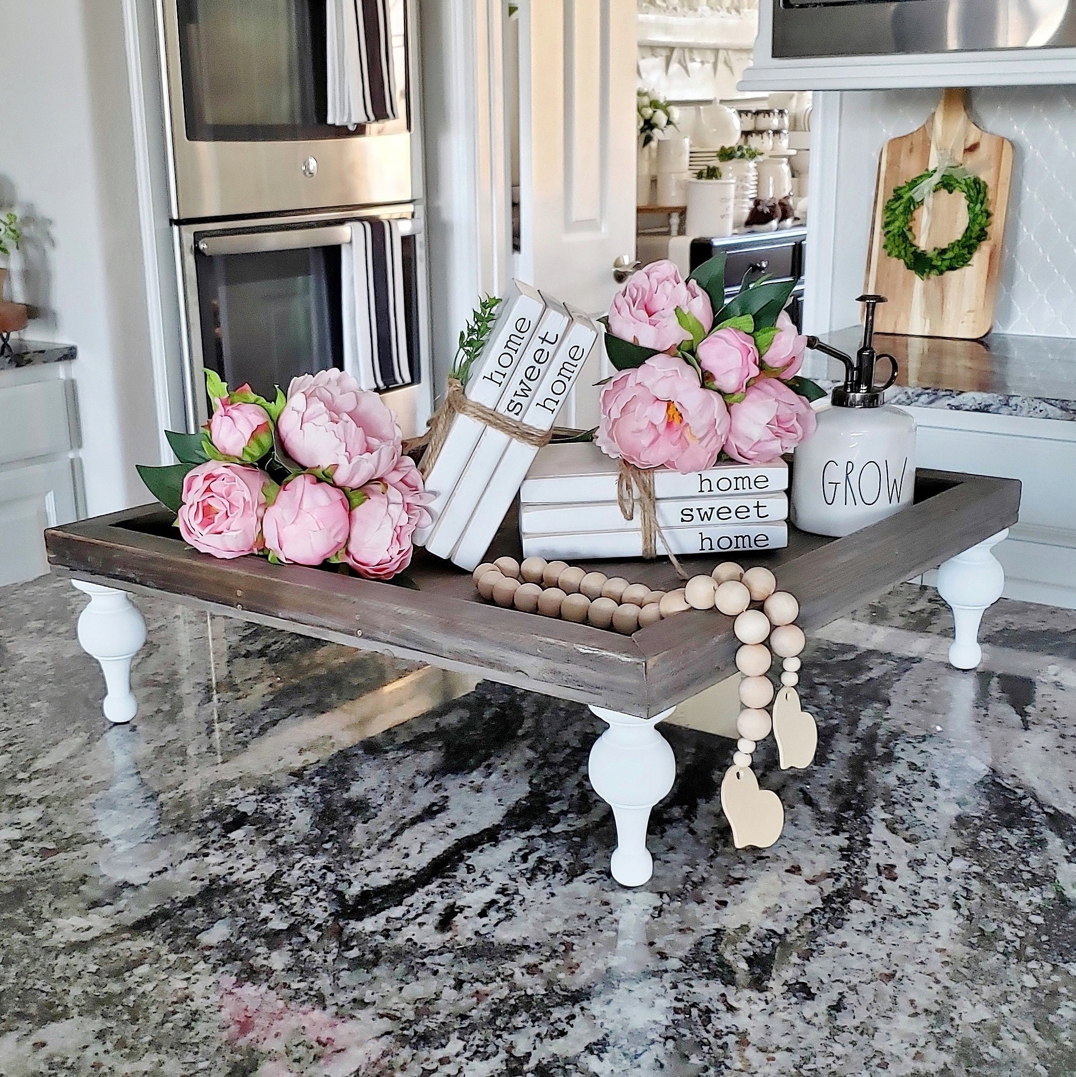 EXTRA LARGE Recycled Square Wood Tray Riser Stand. Wood Riser. | Etsy