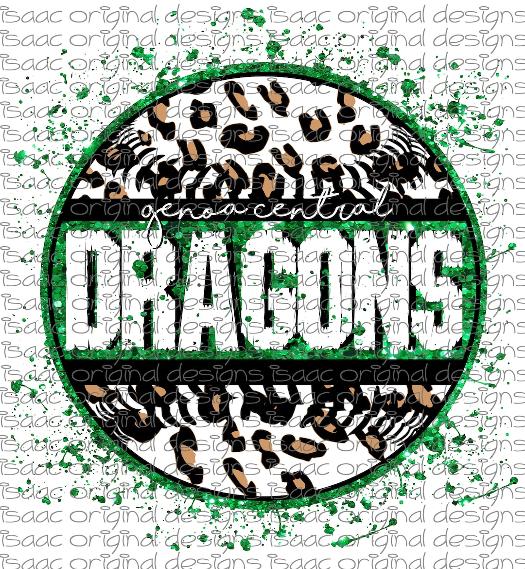Genoa Central Dragons Leopard Glitter Baseball Download for Sublimation ...