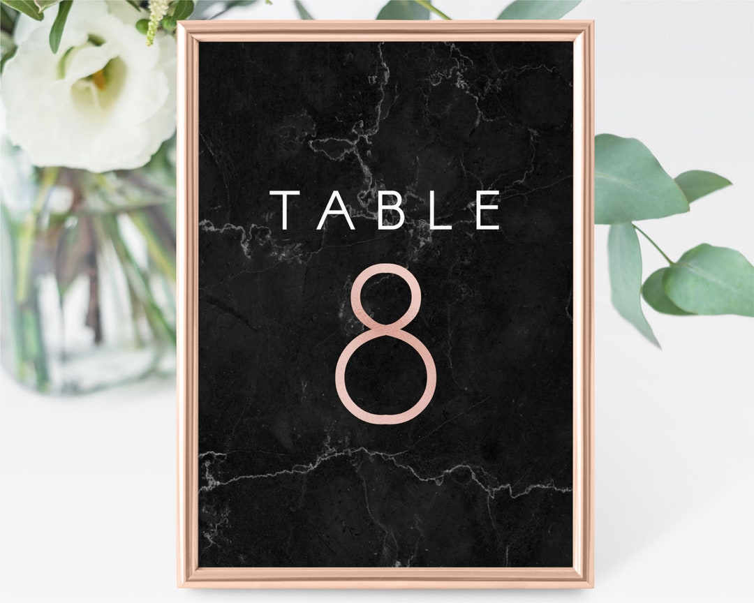 Table Numbers, Editable Party Decoration Wedding Table Number Instant ...