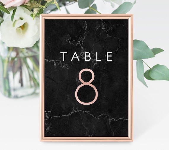 Table Numbers Editable Party Decoration Wedding Table Number | Etsy