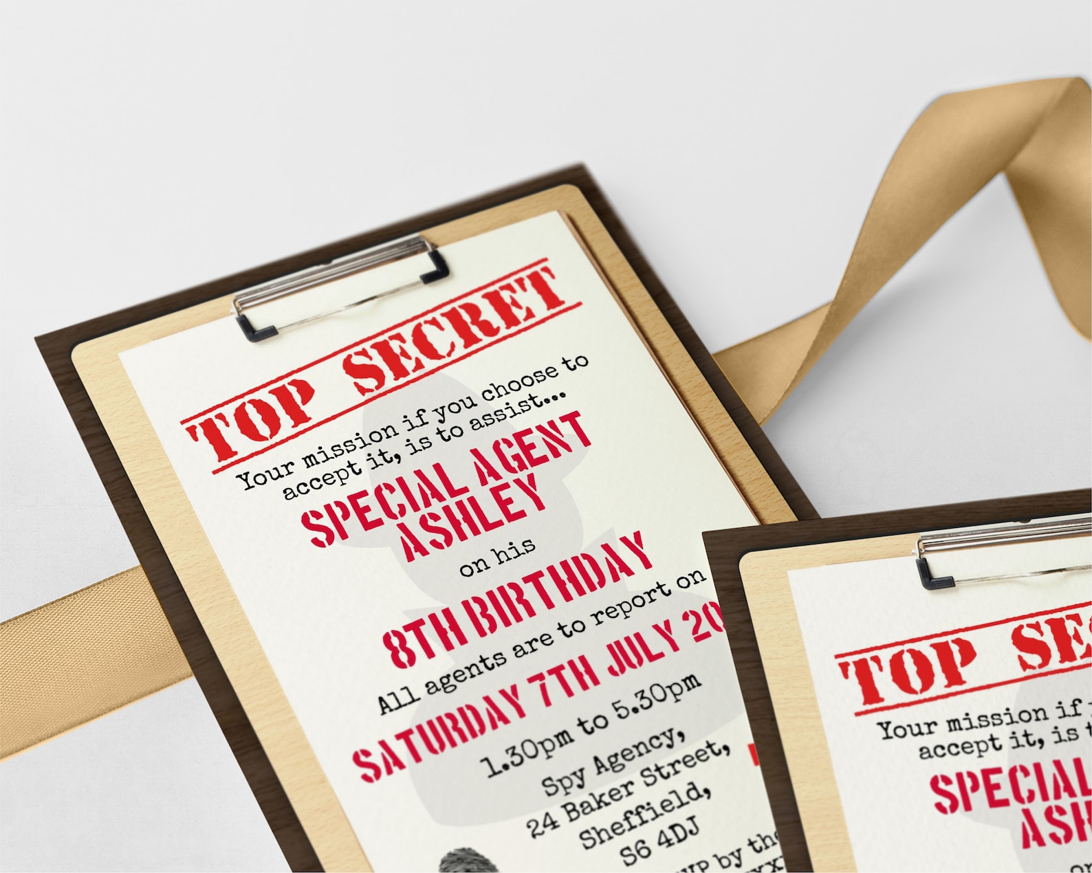 Spy Birthday Invitation: Secret Agent Party, Editable Template (digital ...