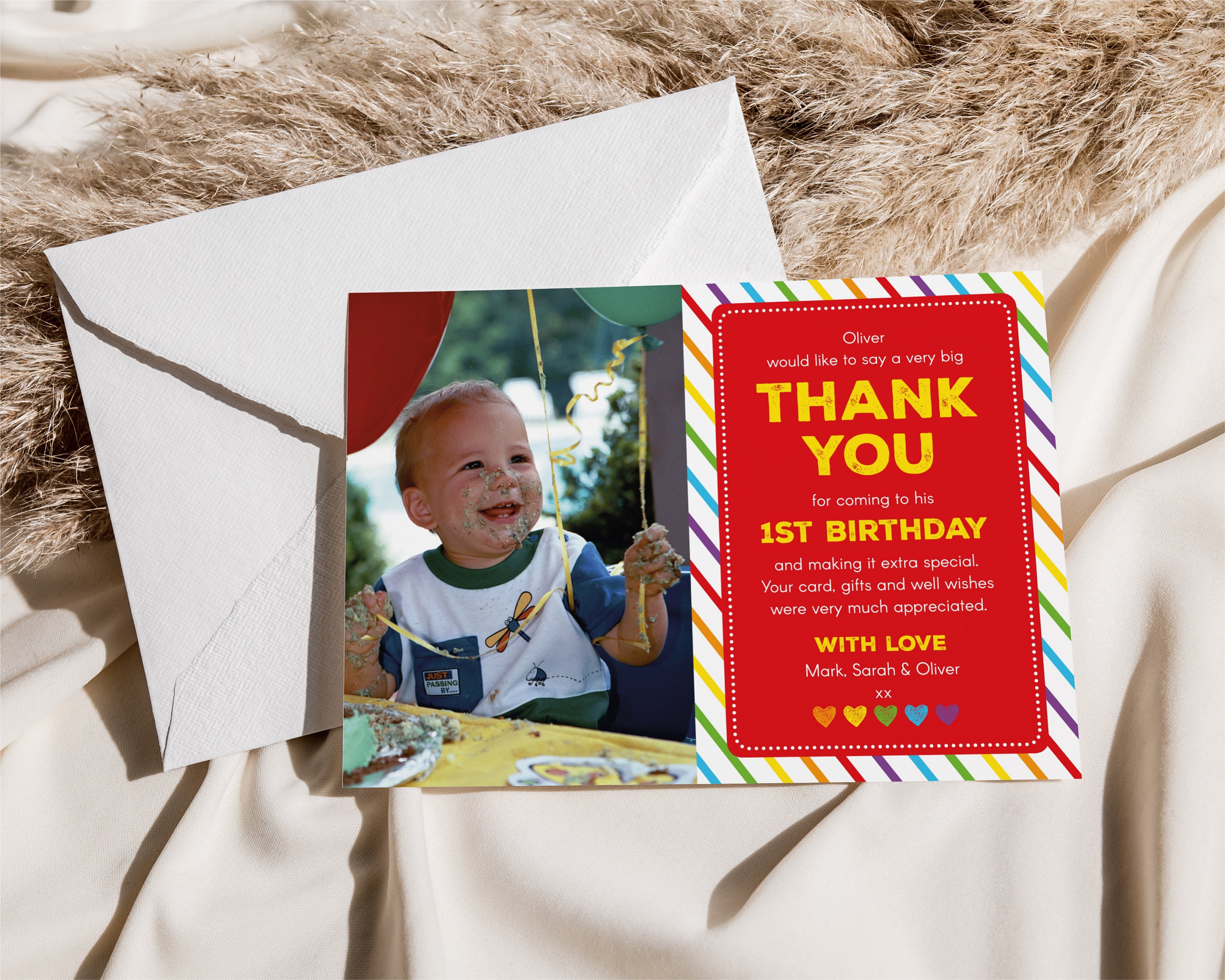 Birthday Thank You Card Editable Template Instant Download 5 - Etsy