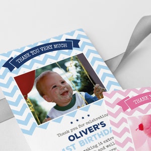 Birthday Thank You Card, Editable Template Instant Download 5 X 7 ...