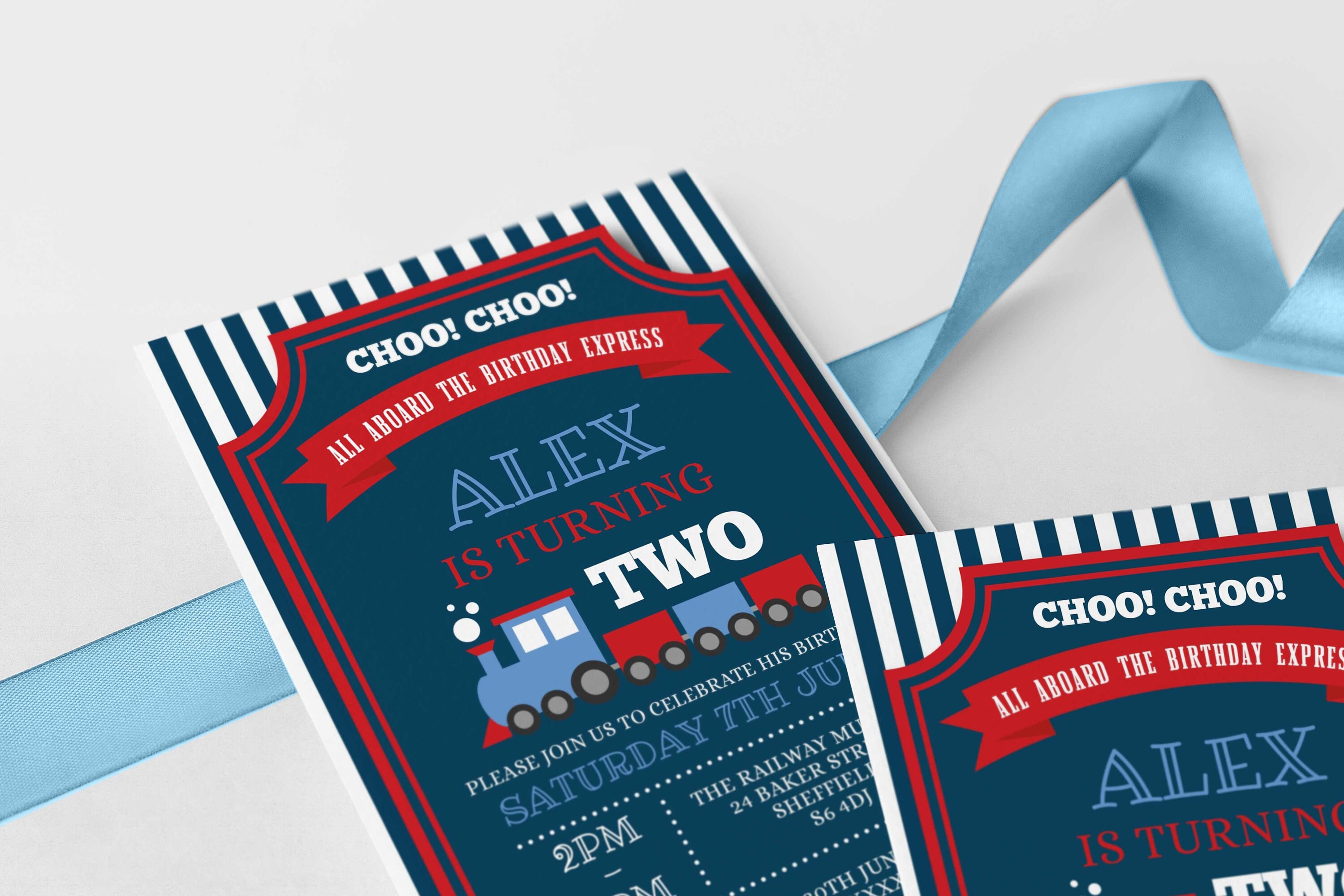 Trains Birthday Invitation Editable Template Instant Download | Etsy