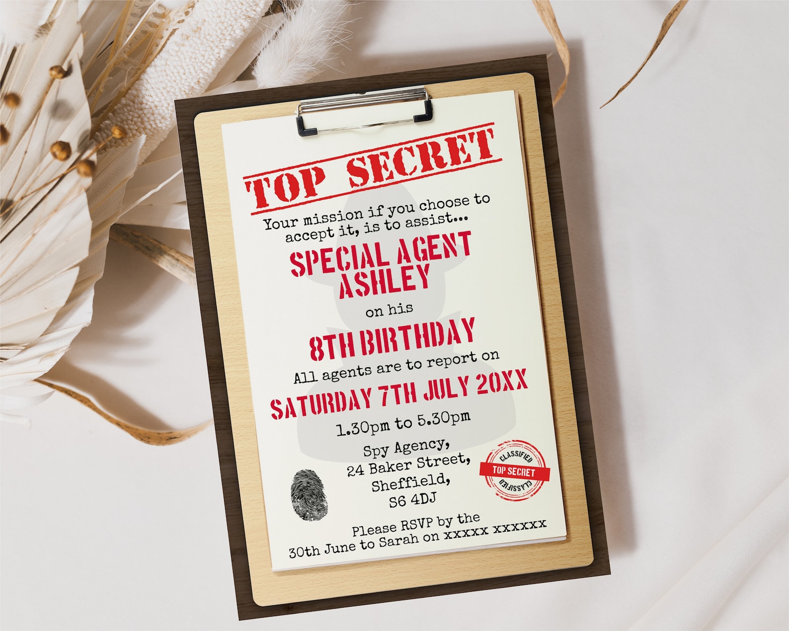 Spy Birthday Invitation Editable Invitation Instant Download - Etsy