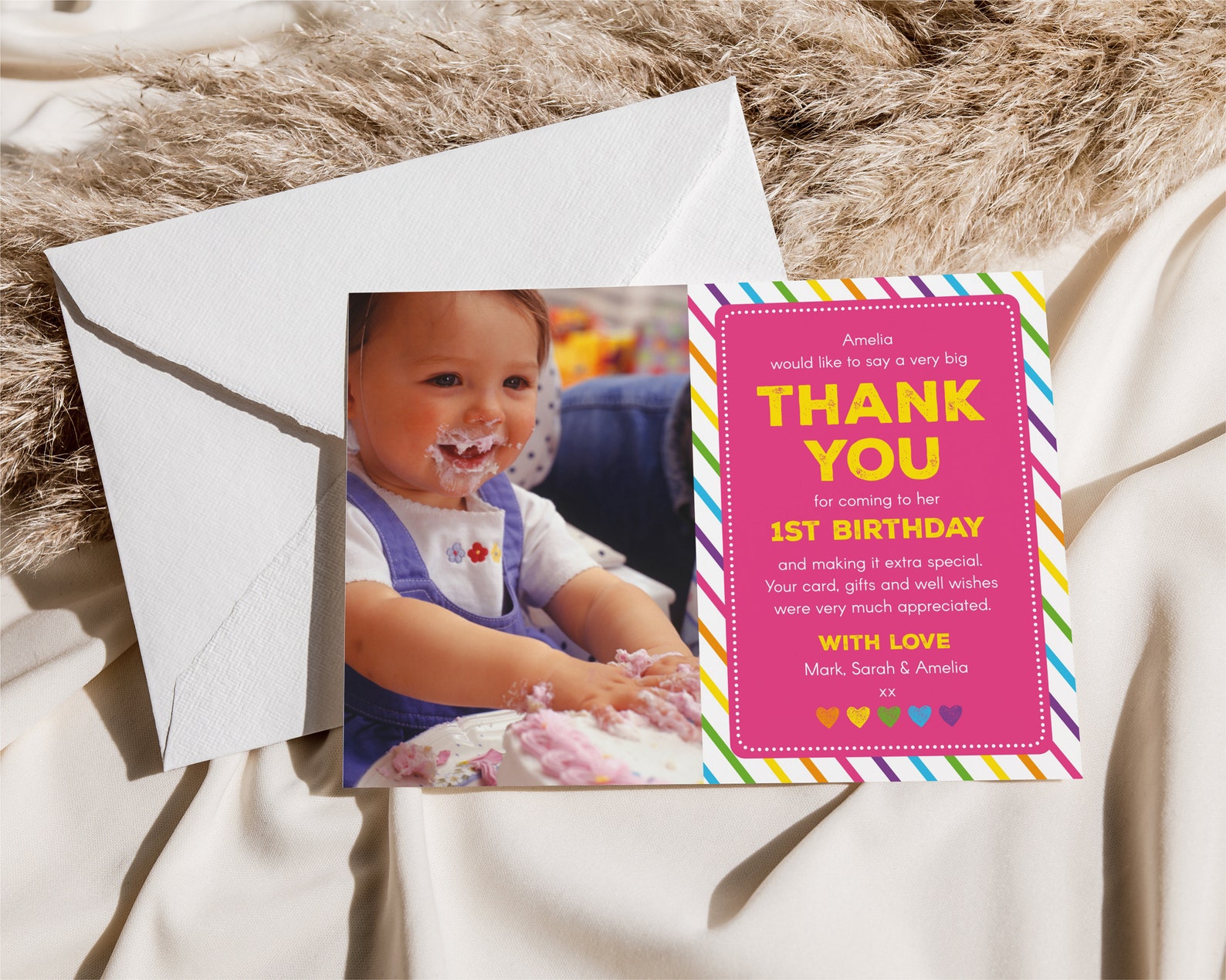 Birthday Thank You Card Editable Template Instant Download 5 - Etsy