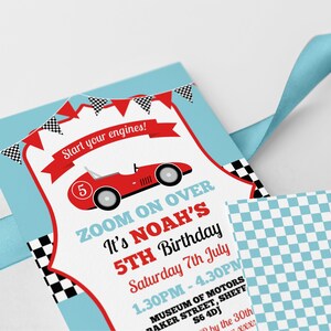 Race Car Birthday Invitation, Editable Invitation Instant Download 5 X ...