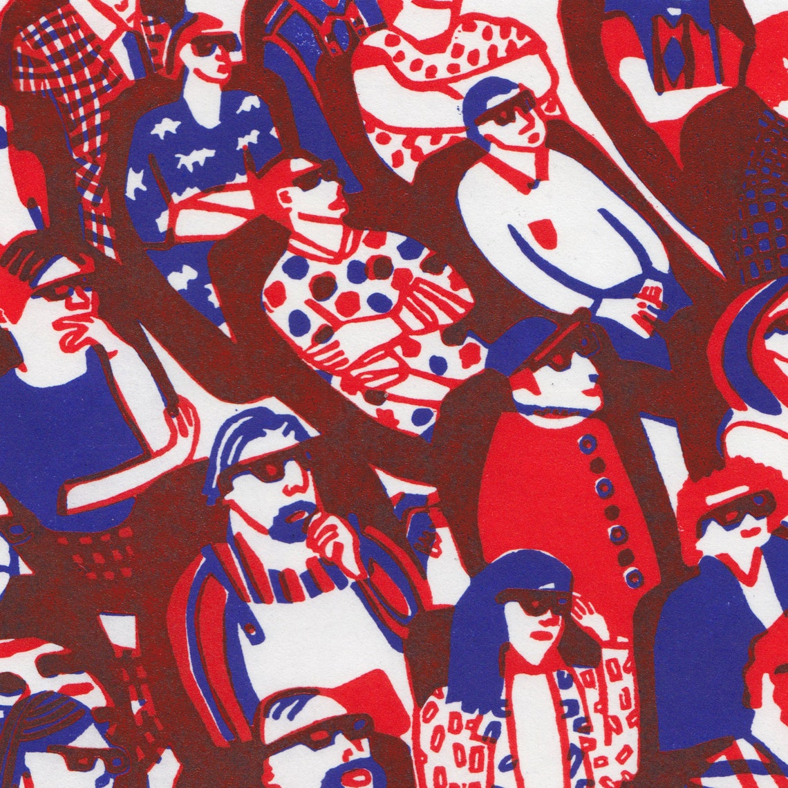 3D Glasses Movie Theatre Linocut Print Linoprint Limited - Etsy