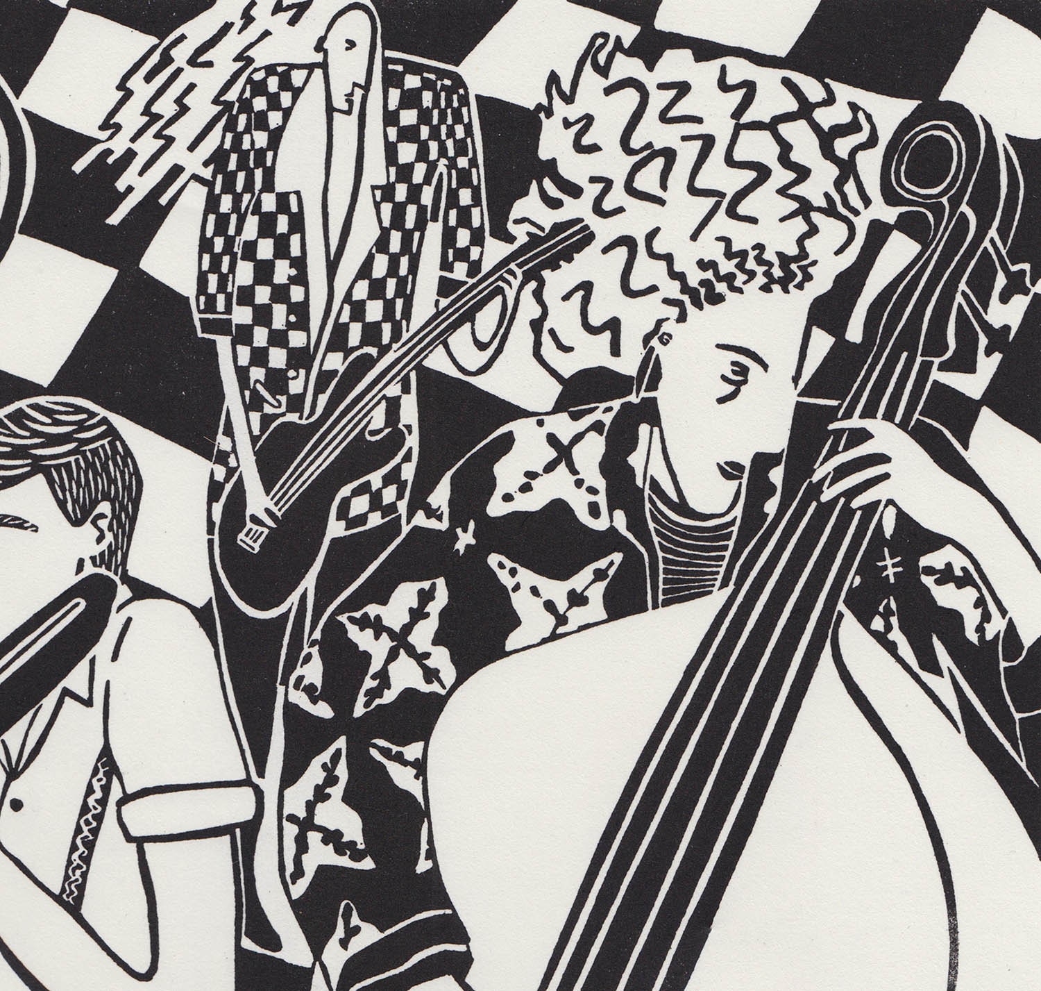 Linocut Print | Limited Edition Linoprint | Jazz Band | Music Print ...