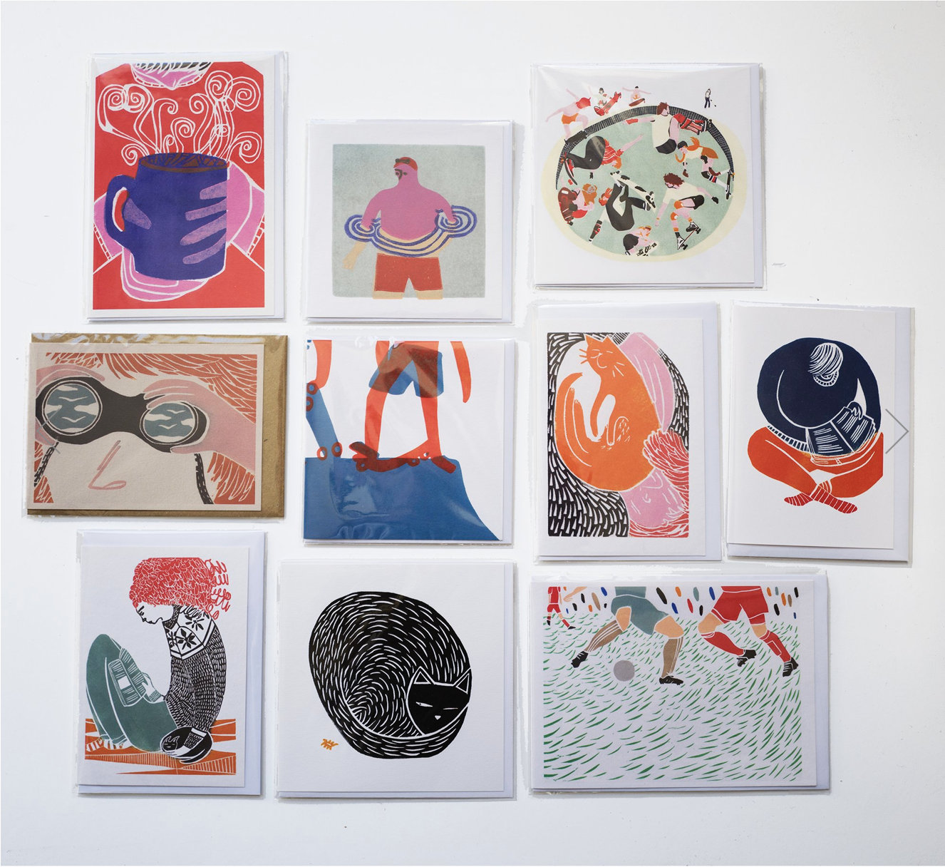 10 Card Bundle | Greetings Cards | Art Cards | Linocut Printmaking ...