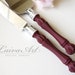 Maroon Wedding Cake Server Set & Knife Cake Cutting Set Wedding Cake ...