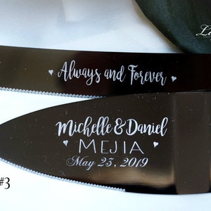 Maroon Wedding Cake Server Set & Knife Cake Cutting Set - Etsy