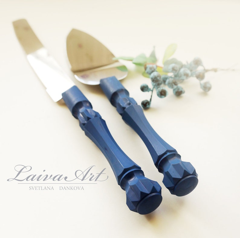 Personalized Rose Gold Wedding Cake Server Set & Knife Cake | Etsy