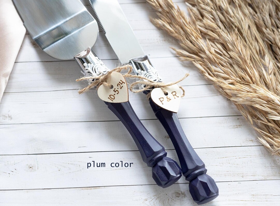 Rustic Wedding Cake Server Set & Knife Cake Cutting Set Wedding Cake ...