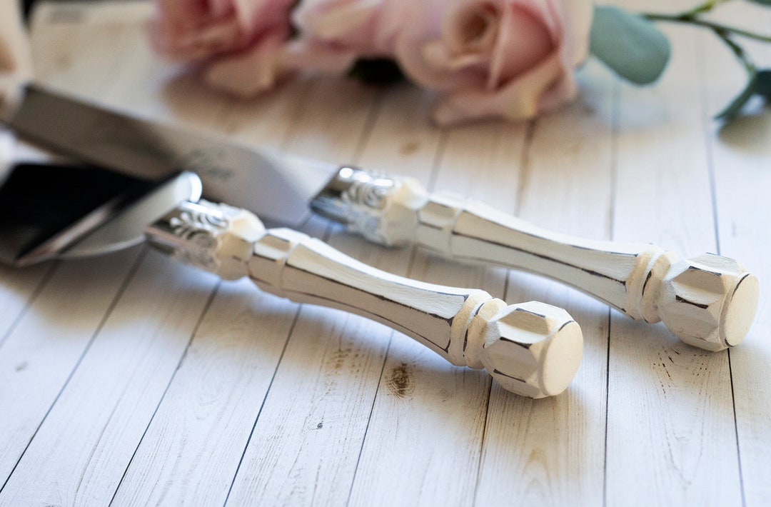 Rustic Wedding Cake Server Set & Knife Cake Cutting Set Wedding Cake ...