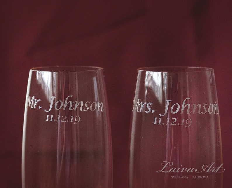 Personalized Beach Wedding Glasses Wedding Champagne Glasses Etsy