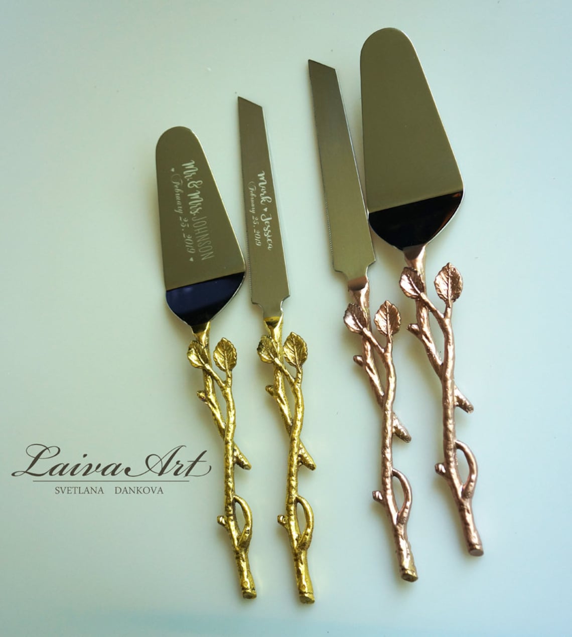 Personalized Cake Server Set Cake Cutter Se Cake Cutting Set - Etsy