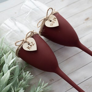 Maroon Cake Server Marsala Cutting Set Maroon Wedding Cake Knife Set ...