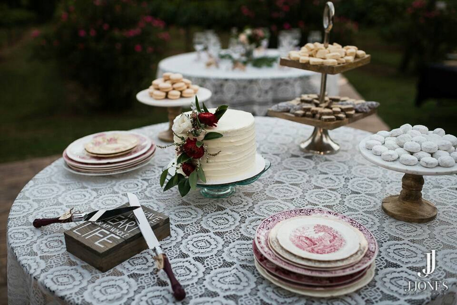 Maroon Wedding Cake Server Set & Knife Cake Cutting Set | Etsy