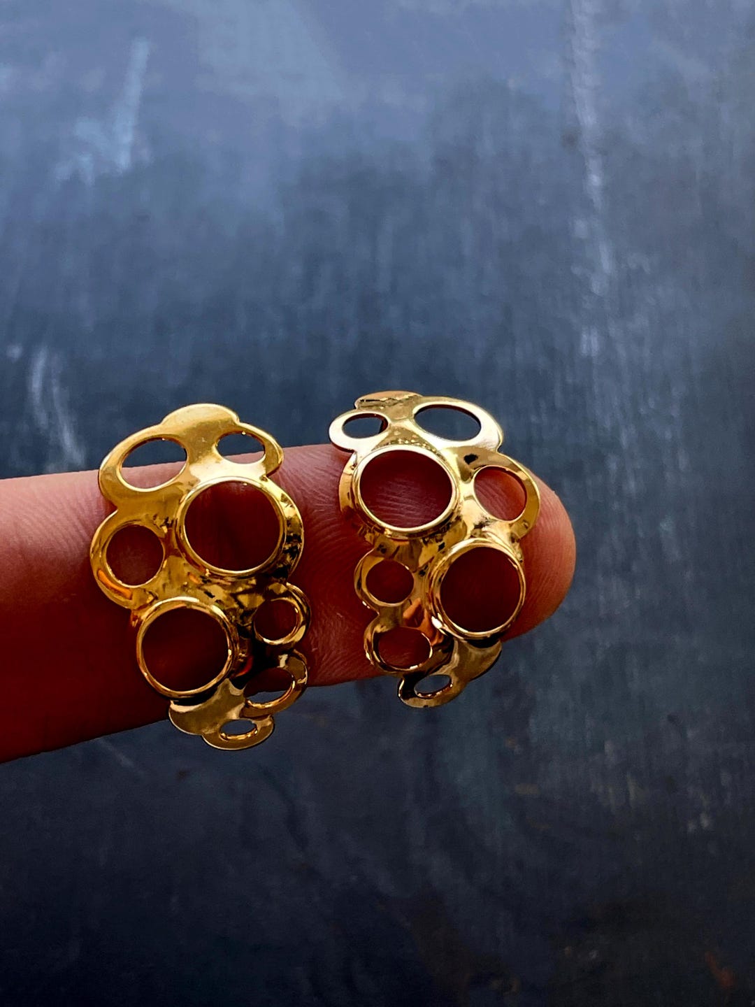Bold Bubble Studs, Contemporary Gold Jewelry, Architectural Minimalist ...