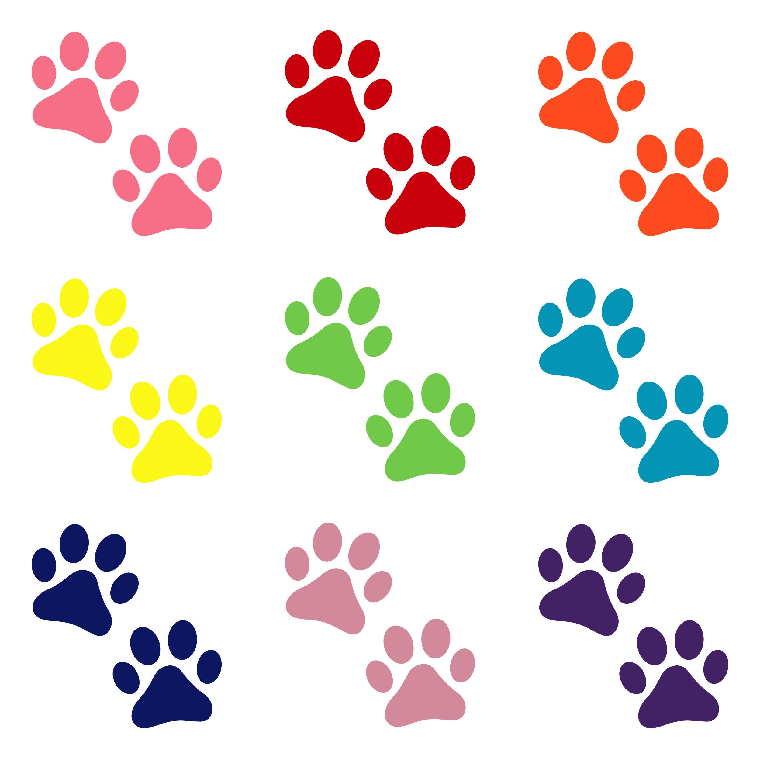 Dog Paw Prints Decal/sticker Paw Prints Decal Puppy Print - Etsy Hong Kong