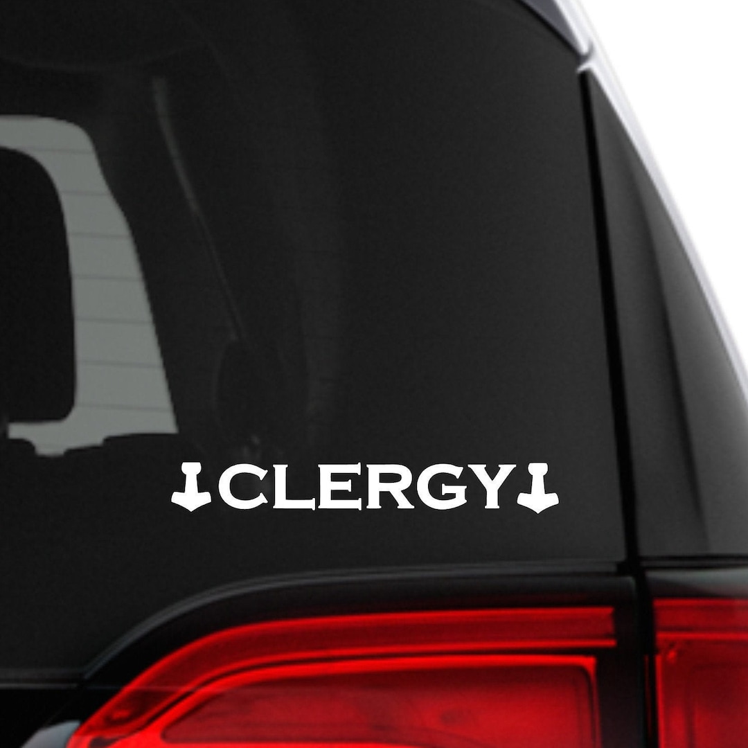 Clergy Mjolnir Thor Hammer Decal/sticker for Window, Car, Cup, Laptop ...