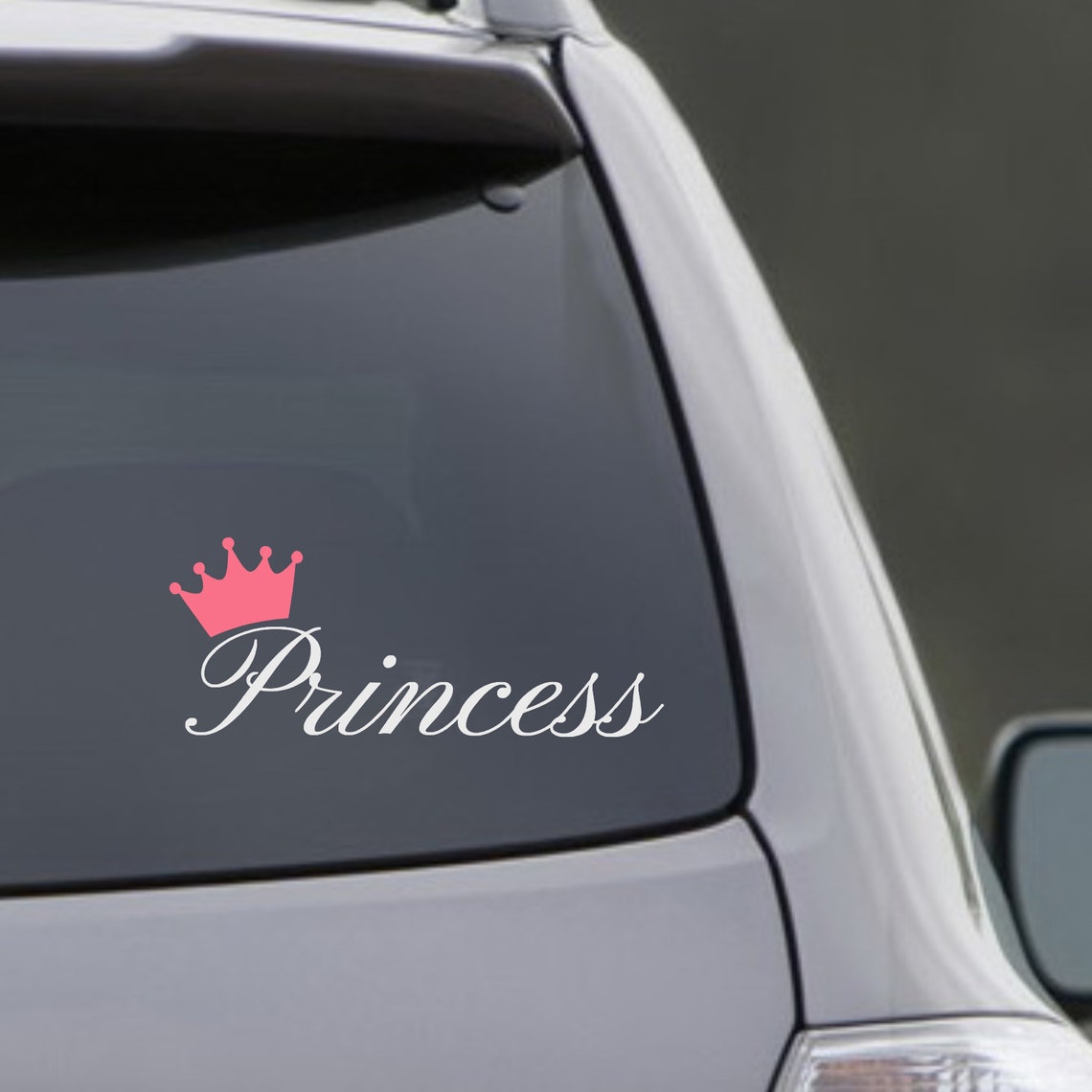 Princess With Tiara Vinyl Decal - Window, Car, Laptop, Cup Sticker - Etsy