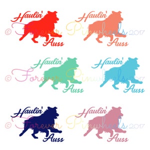 Haulin' Auss Decal - Hauling Auss - Australian Shepherd - Aussie Vinyl ...