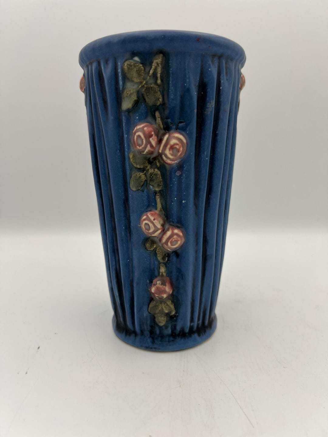 Weller Blue Drapery Rose Vase 6 1/4" Tall - Etsy