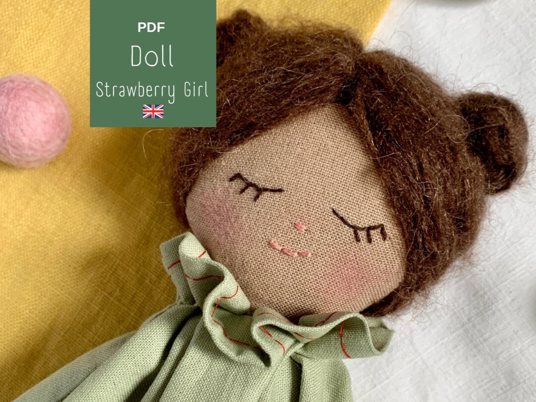 Pattern & Sewing Instructions in English - Cloth Doll "strawberry Girl ...