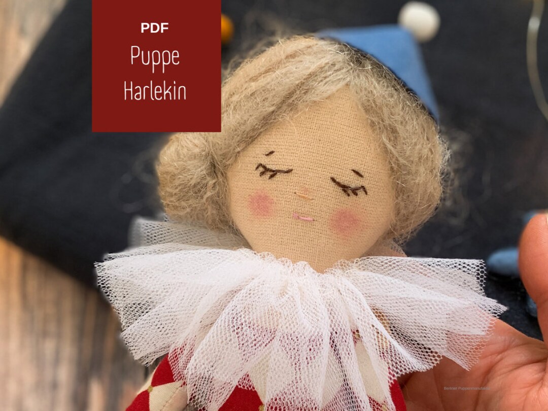 Sewing Instructions & Pattern - Rag Doll "harlequin", PDF, Digital ...