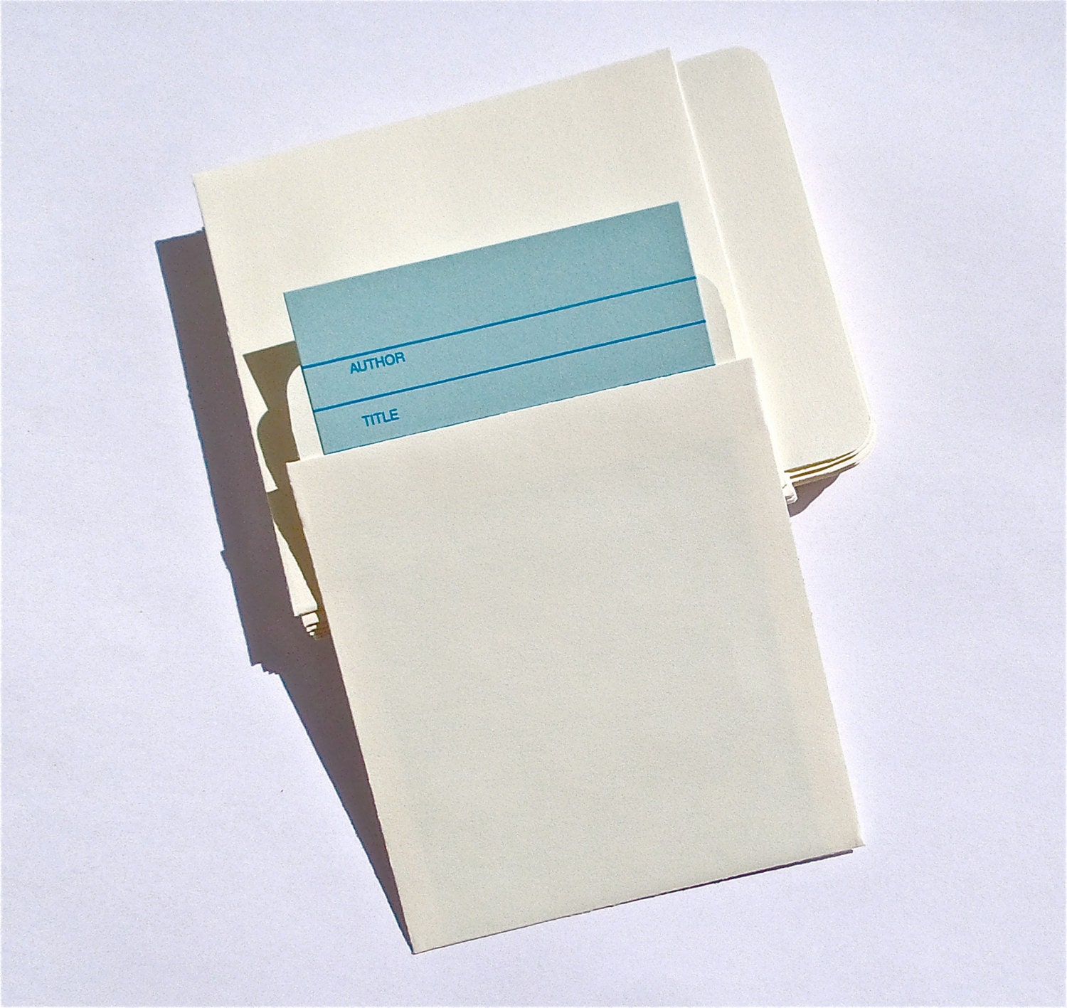 Manila Low Deep Back Library Card Book Pockets set of 50 - Etsy