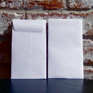 White Invitation Envelopes 3 1/8 X 5 1/2 Coin Style Perfect for ...