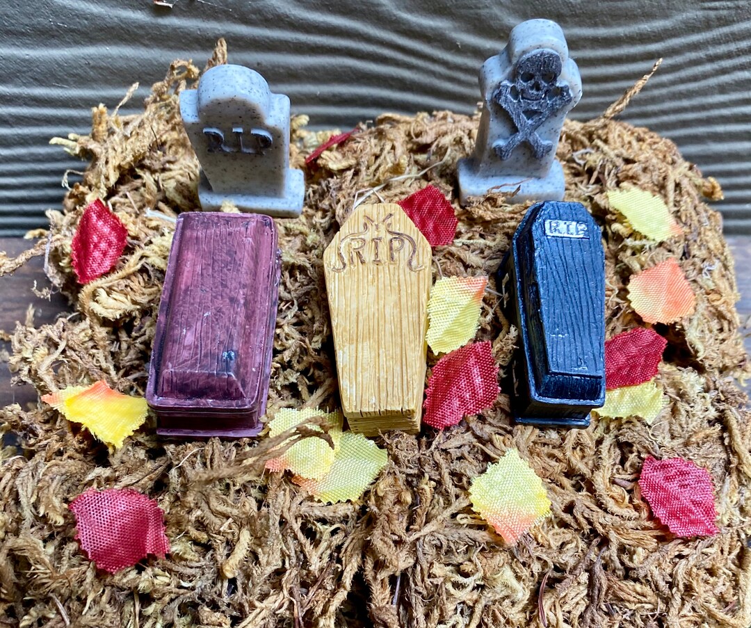 Miniature Halloween Caskets the Perfect Spooky Coffin for Fairy Gardens ...