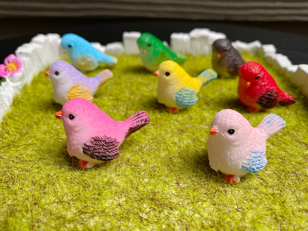 Tiny Resin Bird Figurine - Perfect for Fairy Gardens, Terrariums ...