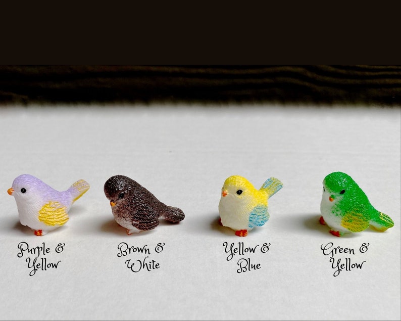 Tiny Resin Bird Figurine Perfect for Fairy Gardens - Etsy